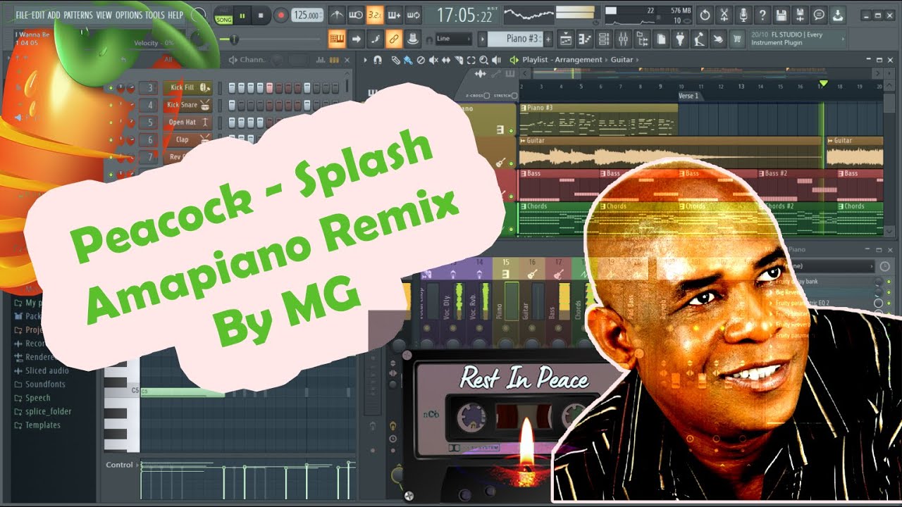 How to make Amapiano Remix on FL Studio | Splash - Peacock - YouTube