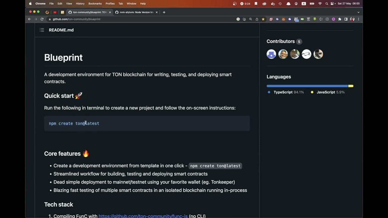 HelloWorld на Ton Blueprint - YouTube