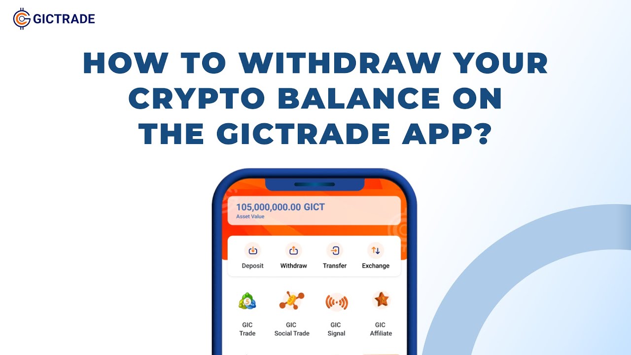 How To Withdraw Your Crypto Balance On GICTrade - YouTube