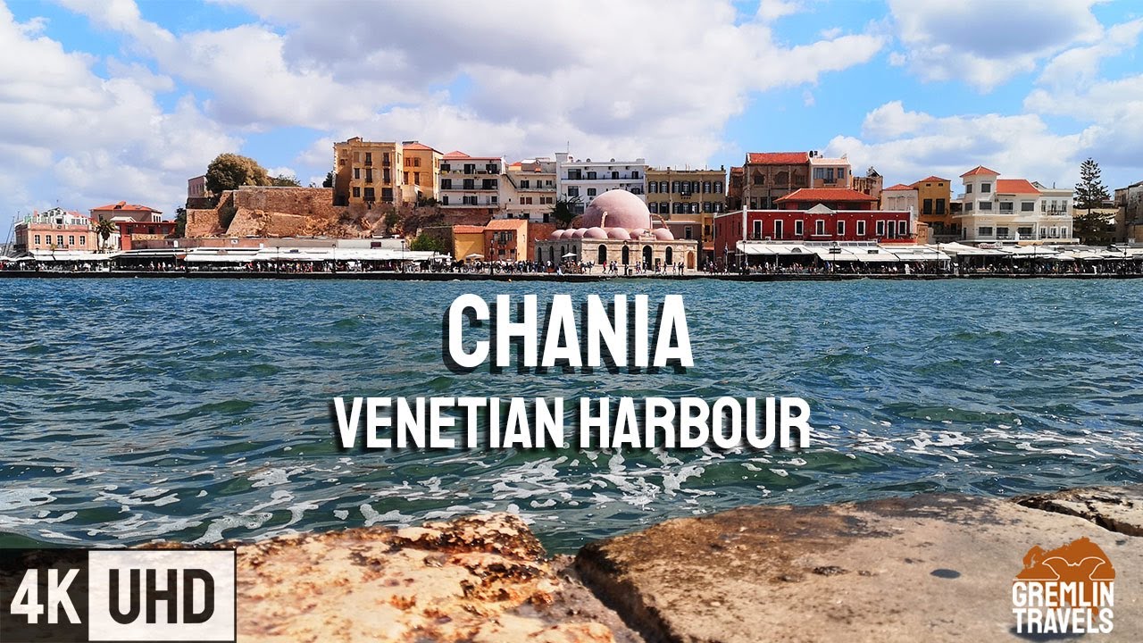 Chania, Greece 🇬🇷 - Venetian Harbour Tour [4K] - YouTube
