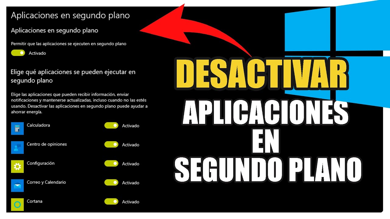 👉 DESACTIVA las APLICACIONES en segundo PLANO Y MEJORA EL RENDIMIENTO ...