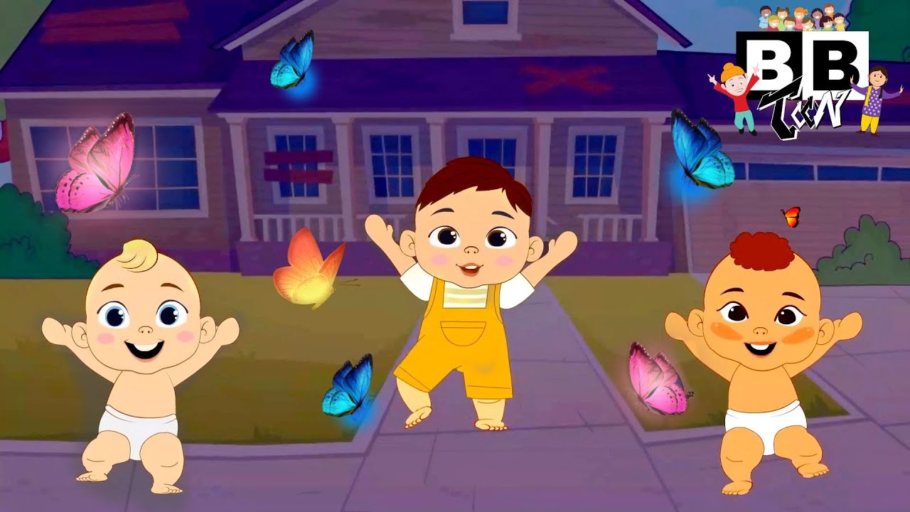 Three Baby Chiefs and Butterfly | Musical + Nursery Rhymes Funny And ...