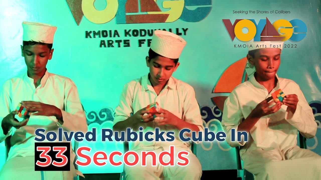 Solving Rubicks Cube in 30 seconds😱😱 l Voyage 2022 l KMO Islamic ...