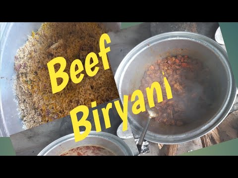 Beef biryani wood fire at village by AN vlogs||yummy biryani||beef ...