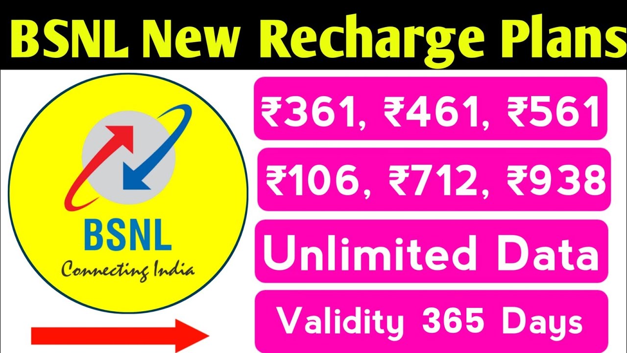 Bsnl Recharge Plans 2024 / Bsnl ka new Unlimited Data Packs | validity ...