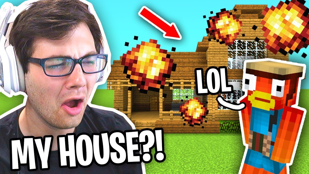 I finally played Minecraft and reacted to my HOUSE DESTROYED... (ft ...