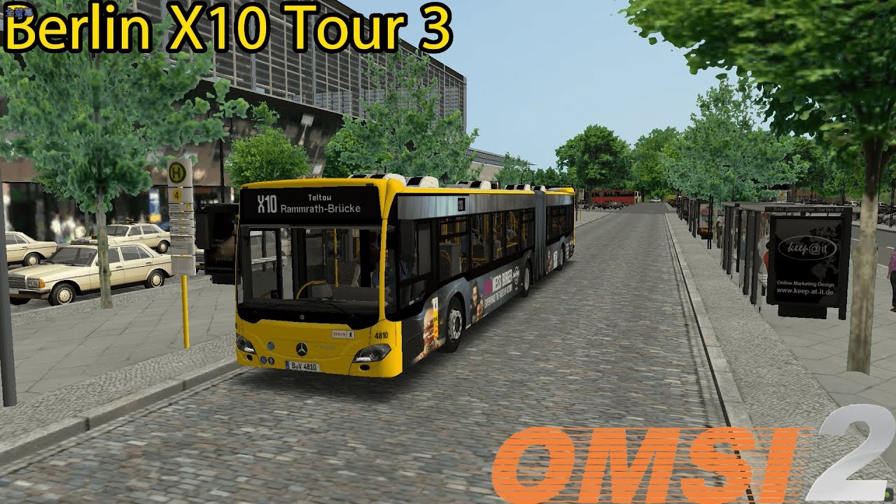 OMSI2 X10 Add-on!! [ Hertzallee-Rammrath-Brücke×MB_C2_EN_BVG] - YouTube