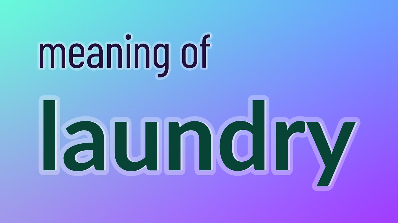 Laundry - 69 English Vocabulary Flashcards - YouTube