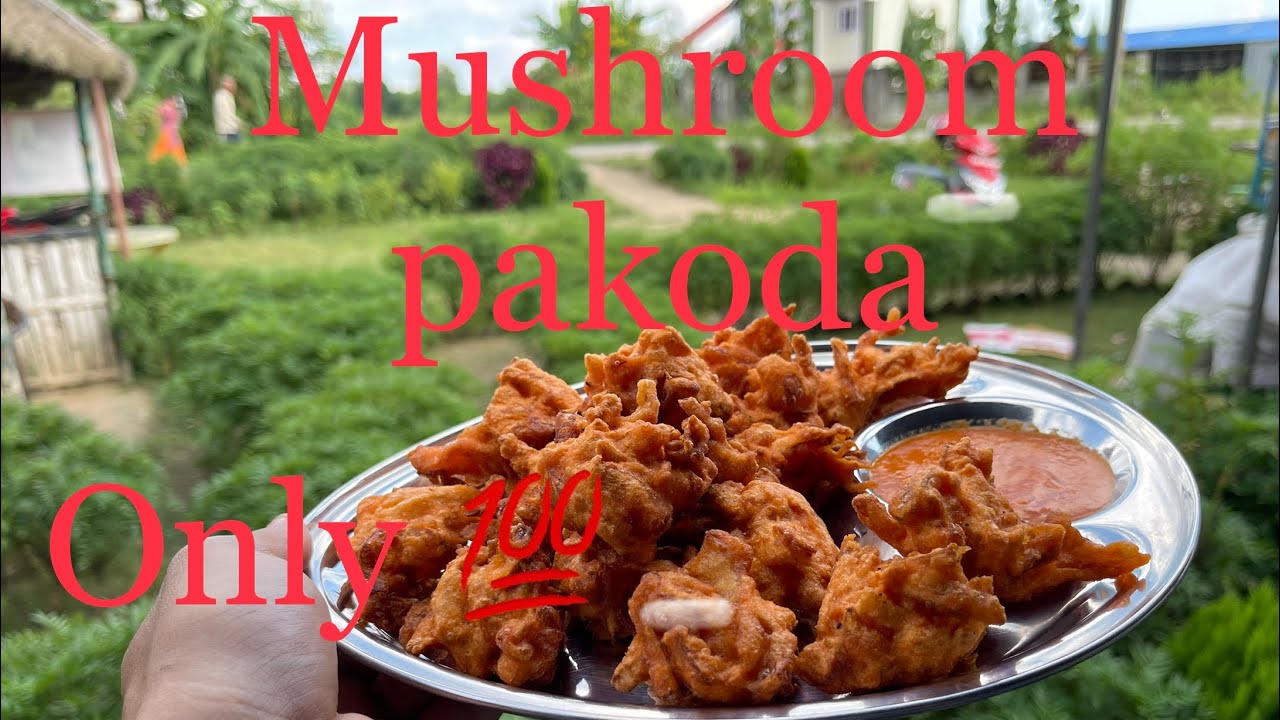 Mushroom pakoda/crispy mushroom pakora/pakoda recipe/street food/Nepali ...