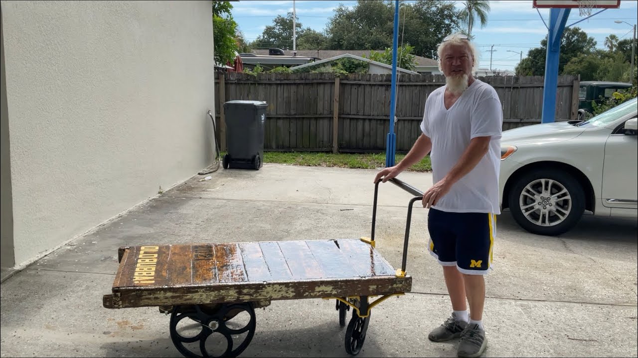 Railroad cart restoration (over 100 years old) - YouTube