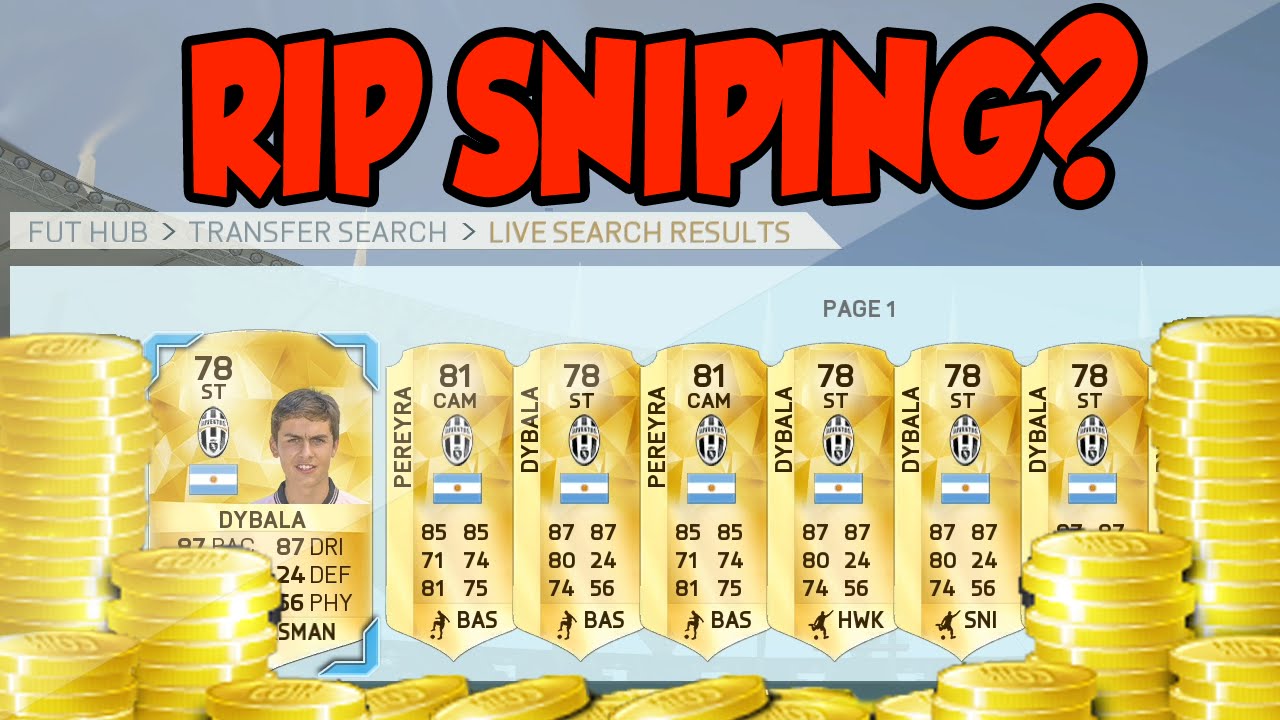 RIP SNIPING? TAKE ADVANTAGE OF SNIPING NOW! FIFA 16 ULTIMATE TEAM ...
