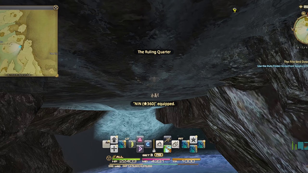 FFXIV Hinterlands: Waterfall Drop OOB - YouTube