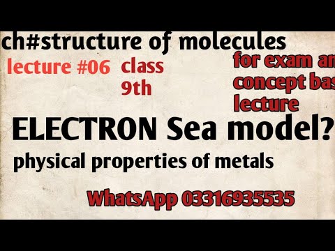 ELECTRON Sea model and properties of metals in detail class 9th ...