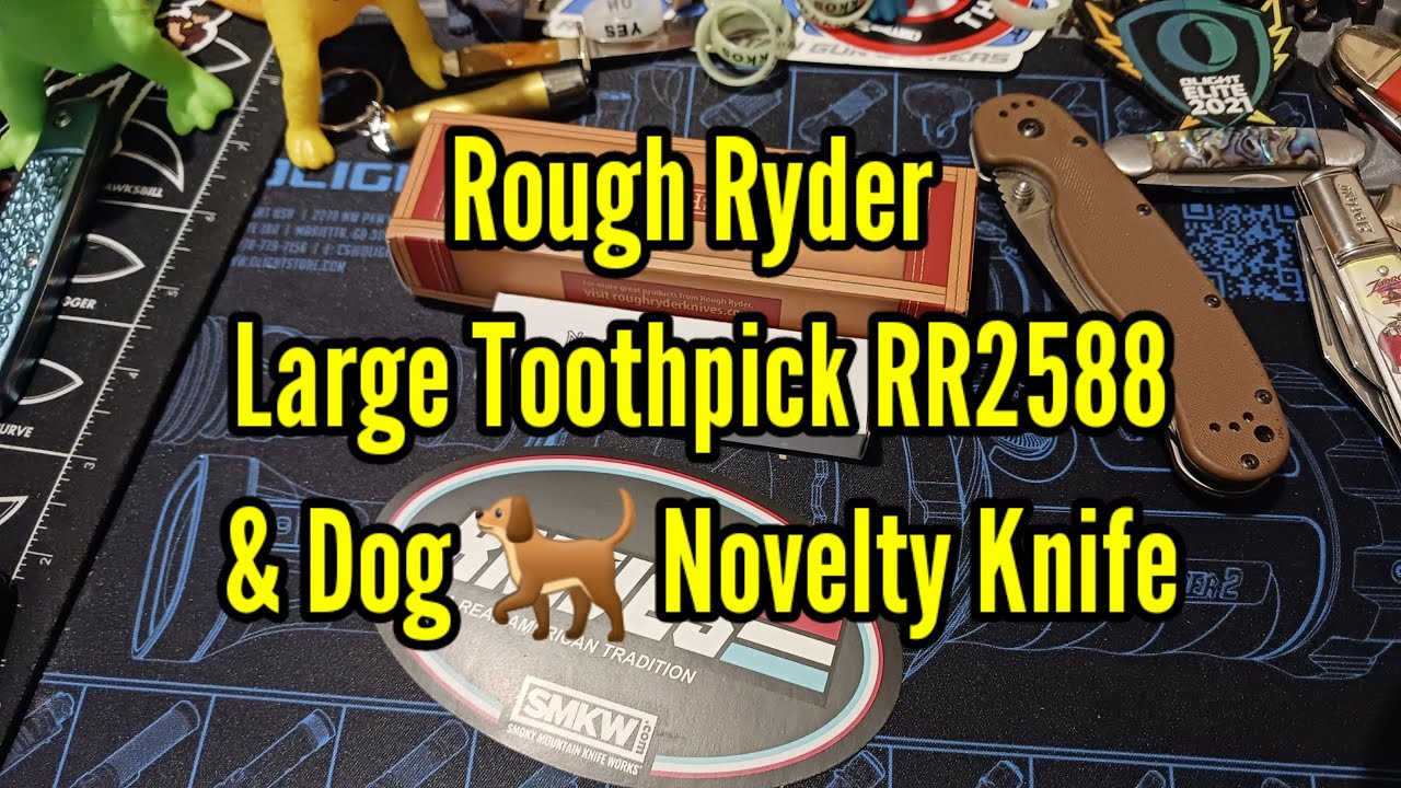 (1080) Rough Ryder Large Toothpick RR2588 and Dog Novelty 🐕 Knife NV236 ...