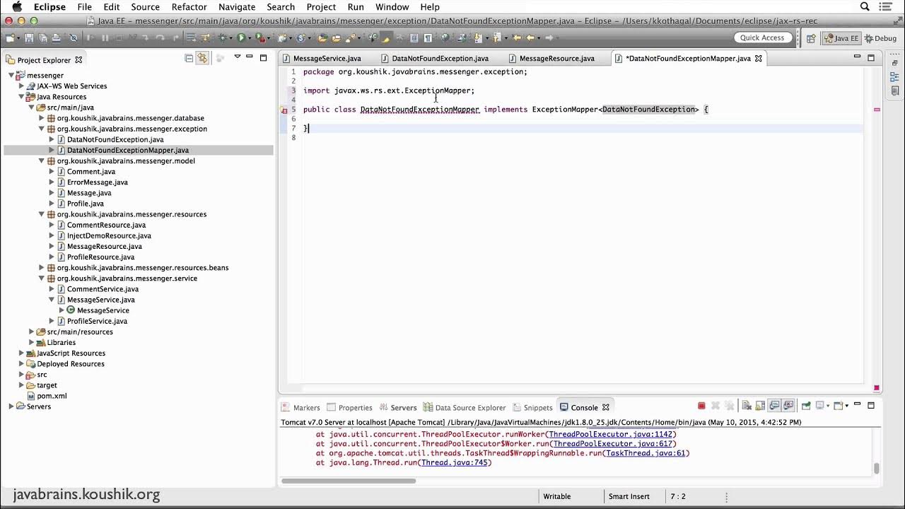 REST Web Services 27 - Handling Exceptions - YouTube