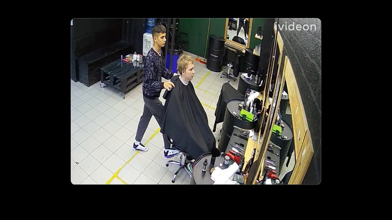 Messy red hair to high fade with long top - YouTube