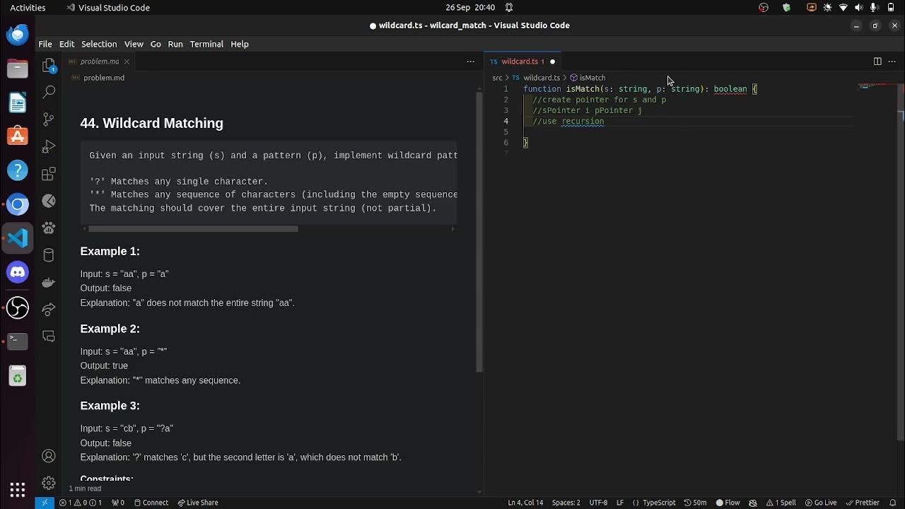 Ambrose K - TypeScript Development - Regex Wildcard Matching [Technical Vetting Challenge] - YouTube
