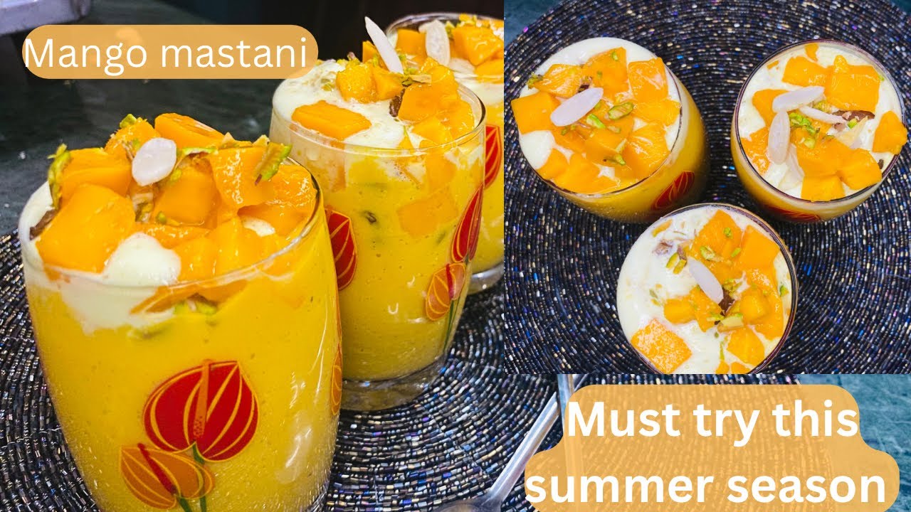 How to make quick and easy mango mastani - YouTube