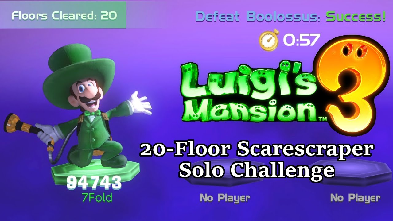 Luigi's Mansion 3: 20-Floor Scarescraper Solo Challenge - YouTube
