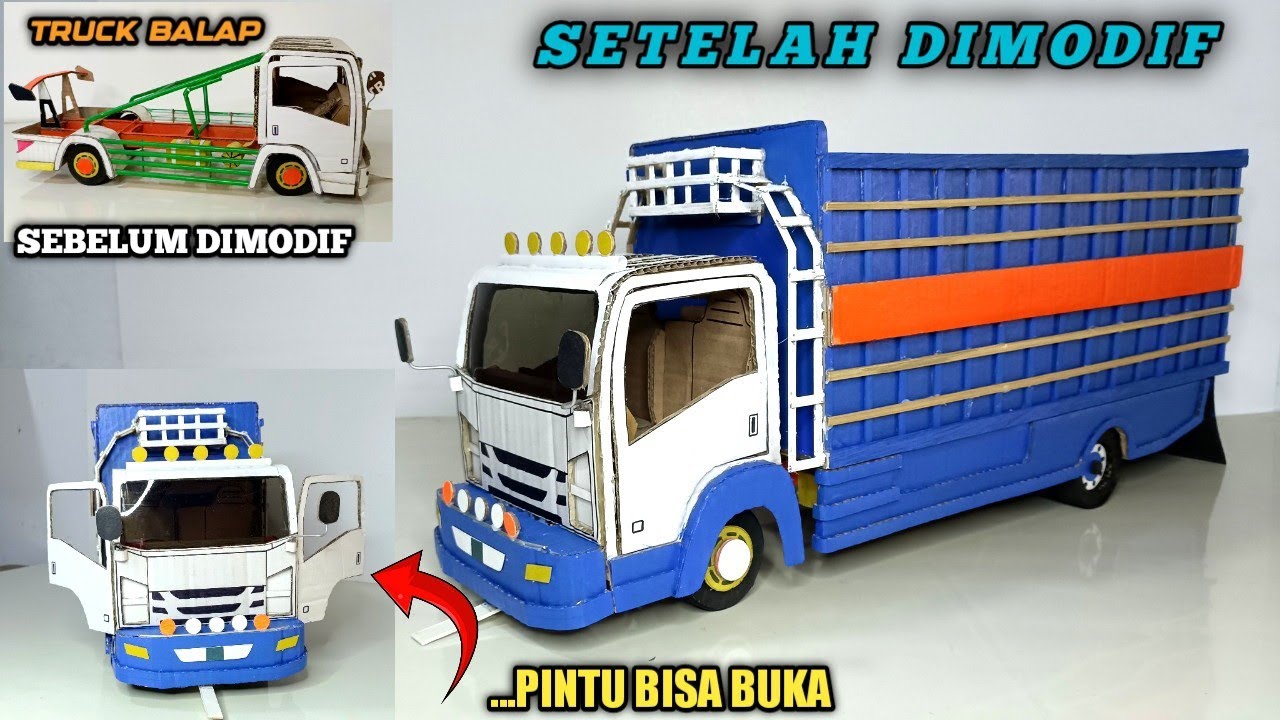 MODIF MINIATUR TRUCK BALAP JADI TRUCK SULAWESI LONG SASIS || MINIATUR ...