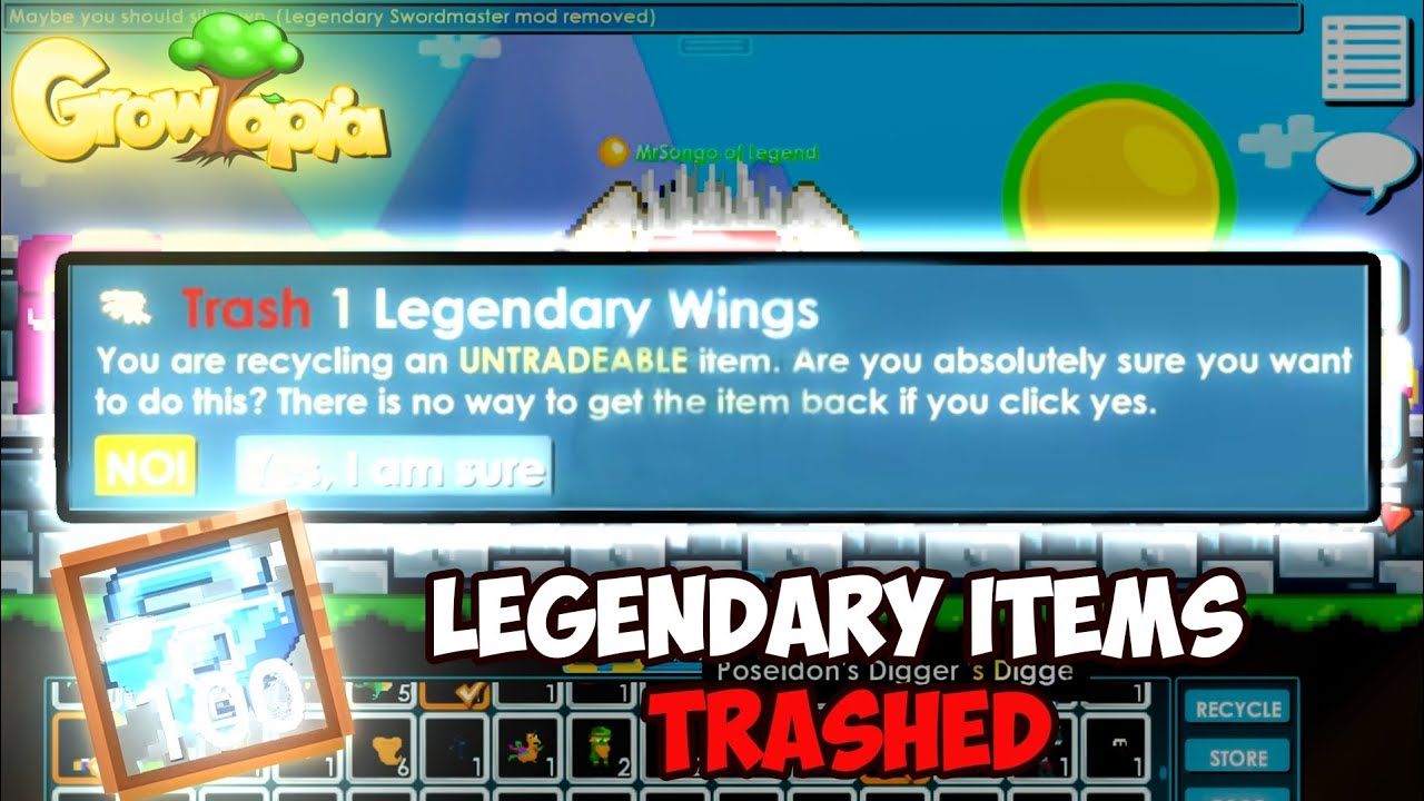 HACKER TRASH LEGENDARY ITEMS WORTH 150BGLS!?! | GROWTOPIA - YouTube