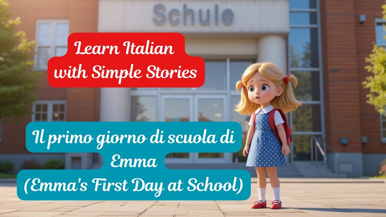 Learn Italian with Simple Stories | Il primo giorno di scuola di Emma ...