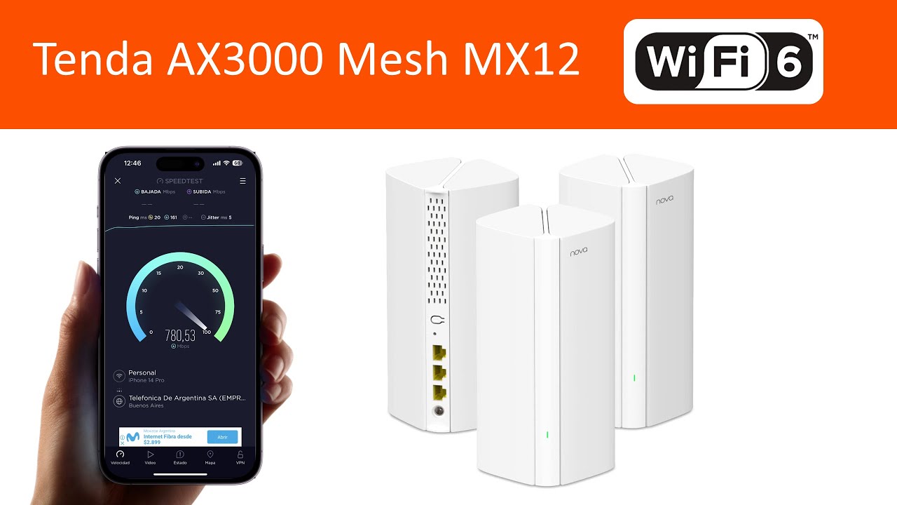 WiFi 6 Tenda MESH MX12 - Mejora tu WiFi - YouTube