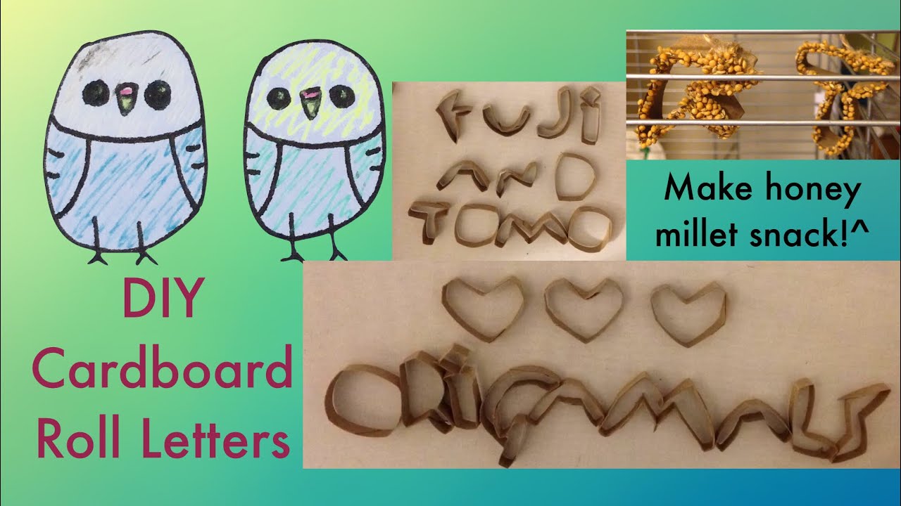 How to Make DIY Cardboard Roll Letters | Fuji and Tomo - YouTube