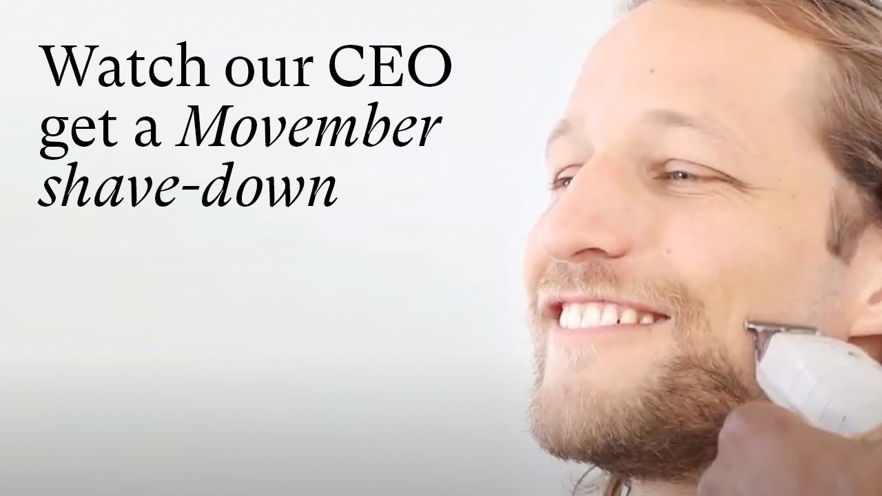 Watch our CEO get a Movember shave-down - YouTube