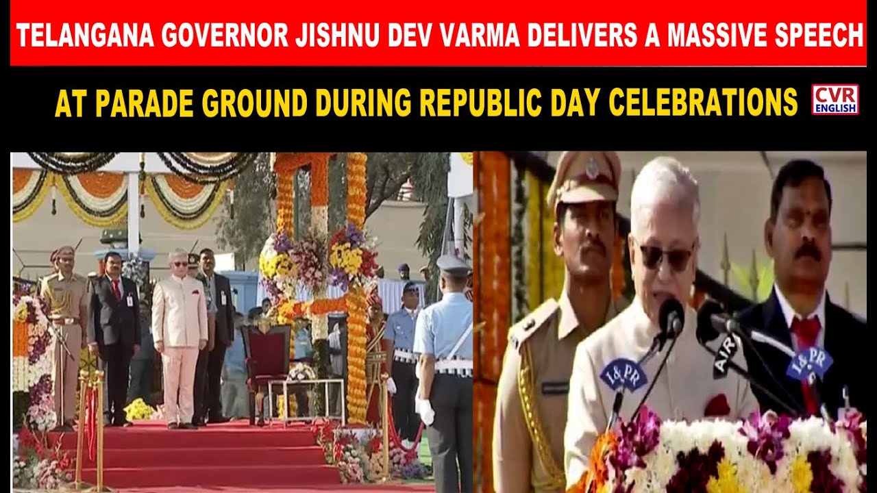 Telangana Governor Jishnu Dev Varma's Massive Speech At Pared Ground ...