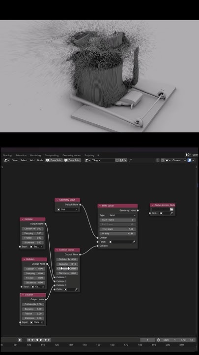 Granular Solver for blender using TAngra multi physics engine. over 2 million particles ...