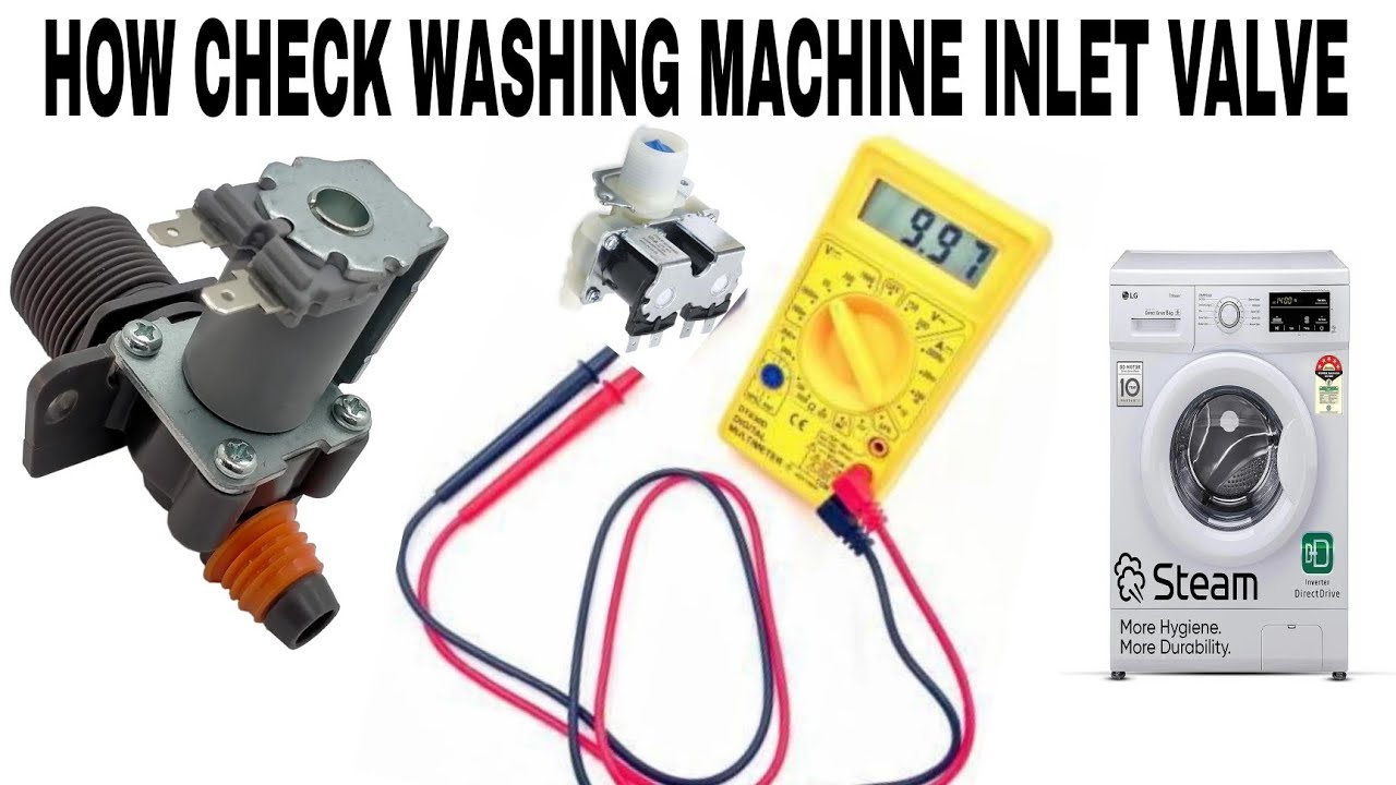 how check washing machine inlet valve - YouTube