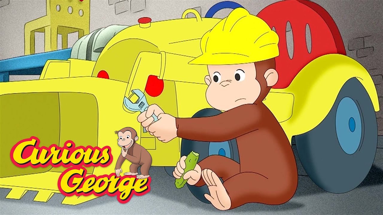 George plays with his front loader 🐵 Curious George 🐵 Kids Cartoon ...