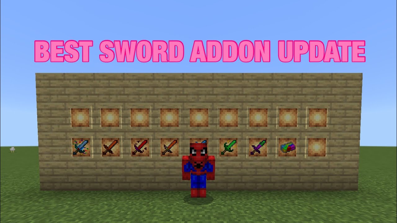 MINECRAFT BEST SWORD ADDON UPDATE - YouTube