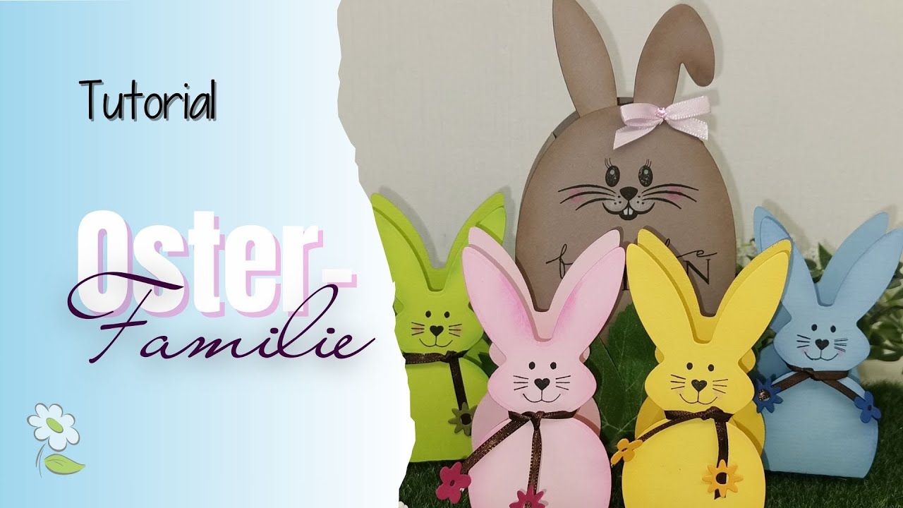 8 Tage Ostern - Tutorial - Tag 5 - Schachteln als Osterhasen-Familie - YouTube