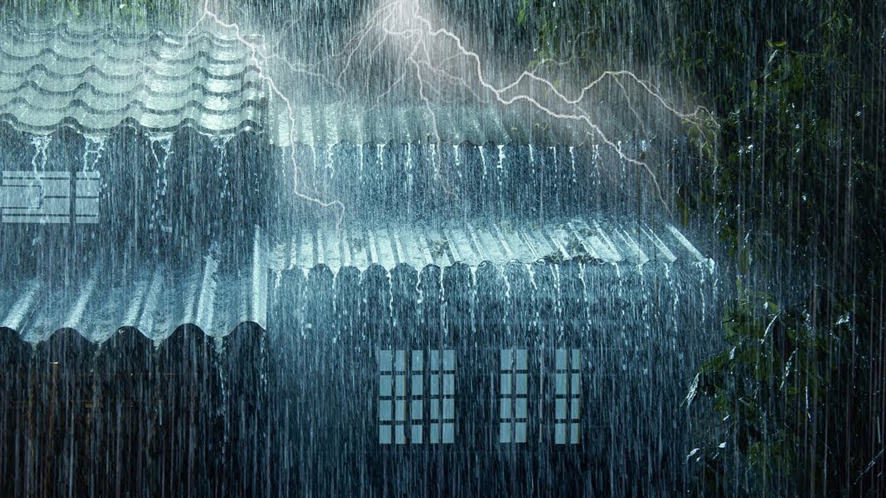 Fall into Sleep in 3 Minutes with Heavy Rain & Thunder Intense Sounds ...