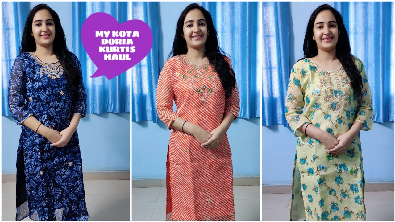 My Kota Doria Kurtis Haul | Kurtis From Kota's Local Market | Kota ...