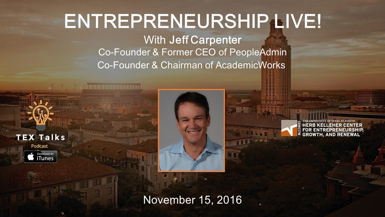 Jeff Carpenter, AcademicWorks Founder at Entrepreneurship Live ...