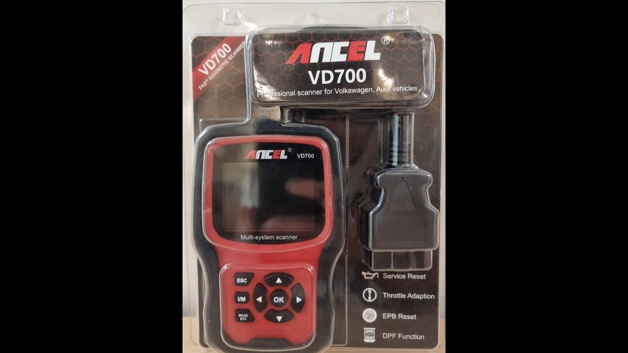 ANCEL VD700 - unboxing and tests and features, service reset and ...