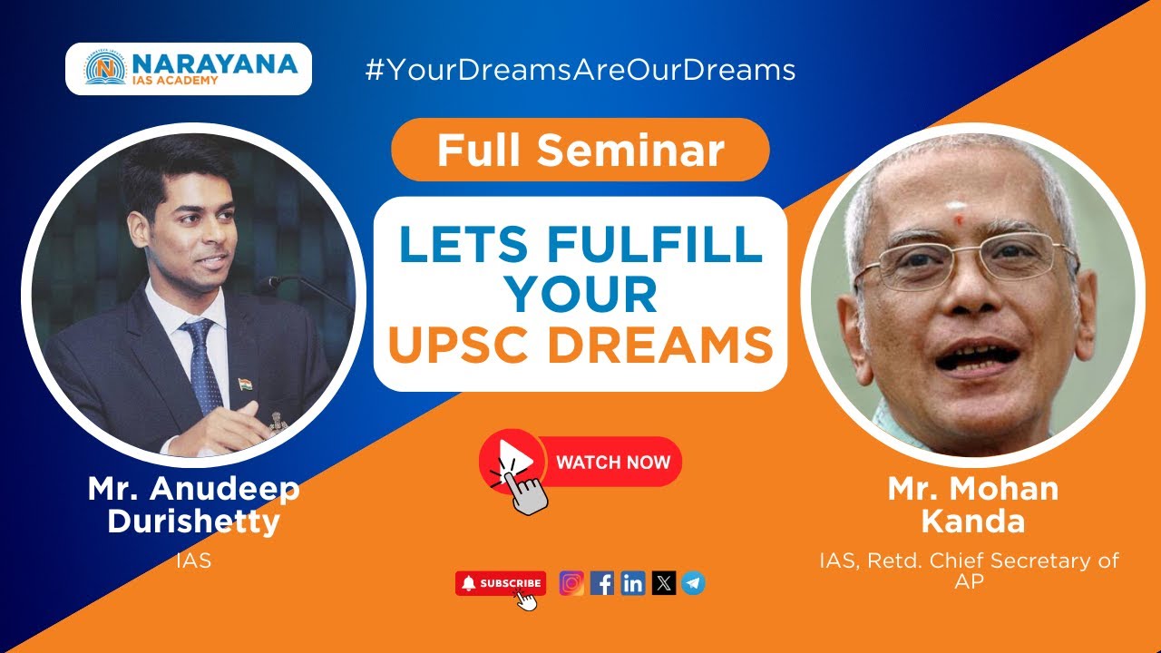 Ultimate IAS Seminar with Mr. Mohan Kanda & Mr. Anudeep Durishetty - Full Event Coverage - YouTube