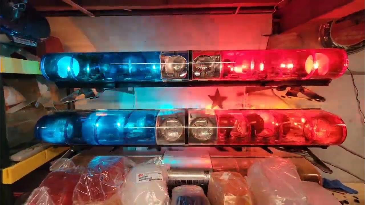 LAPD Federal Signal Aerodynic Lightbar Duel.. Independent VS Geared ...