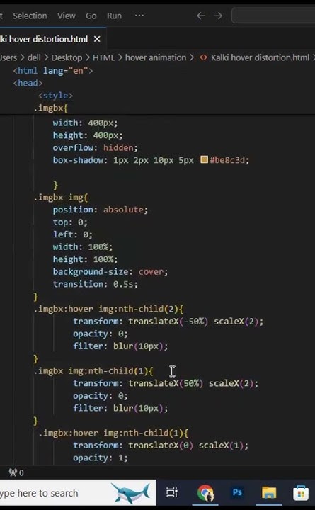 Kalki 2898 AD Image hover distortion Using HTML & CSS #aswathama #prabhas - YouTube