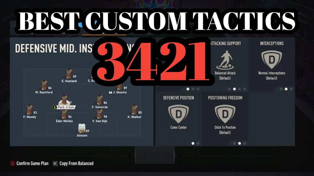 BEST 3421 CUSTOM TACTICS EA FC 24 - YouTube