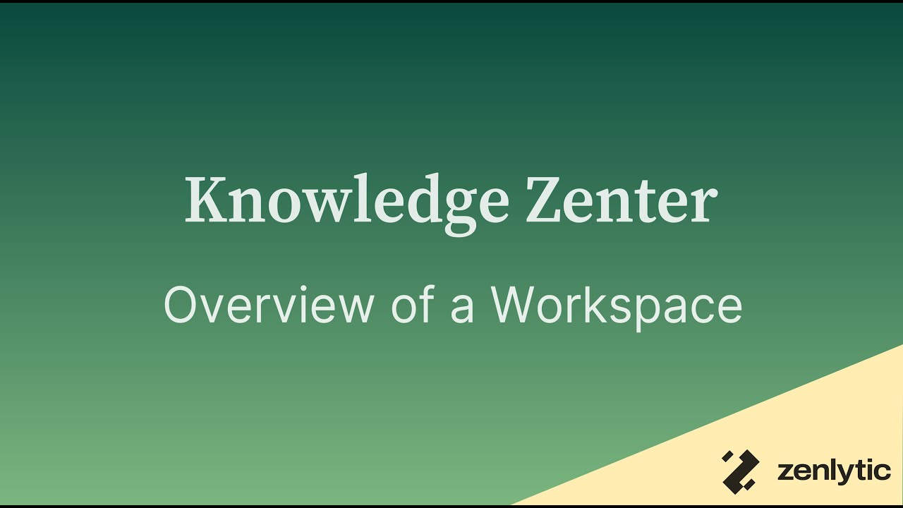 Zenlytic Workspace Overview: Navigate Your AI Analytics Platform - YouTube