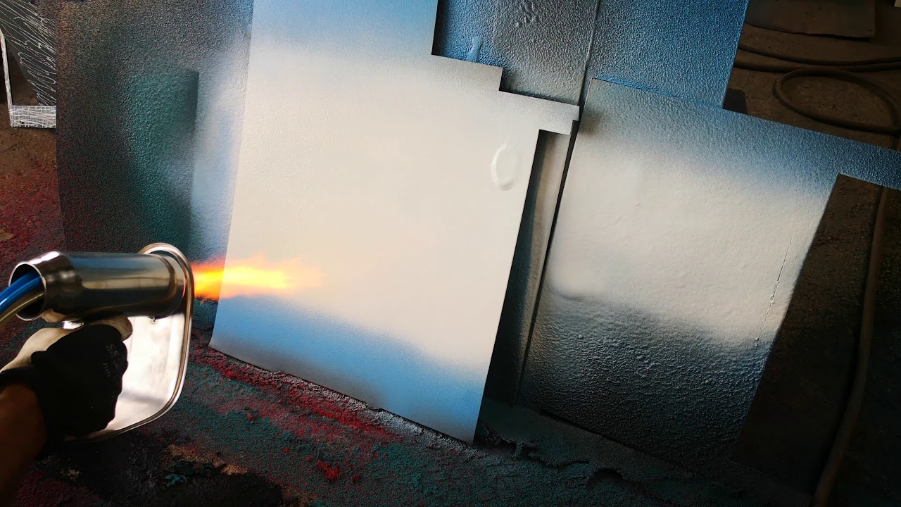 Flame spray thermoplast, natrysk płomieniowy, FLS spray - YouTube