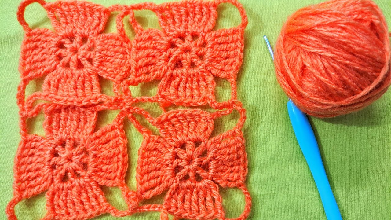 Crochet Flower Square Pattern For Bed Throw,Cushion Cover,Shawl,Coaster ...