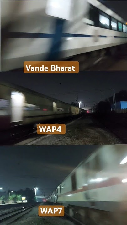 Vande Bharat vs WAP4 vs WAP7 speed comparison 🔥 #shortsfeed #shorts #viralvideo #train #wap7 # ...