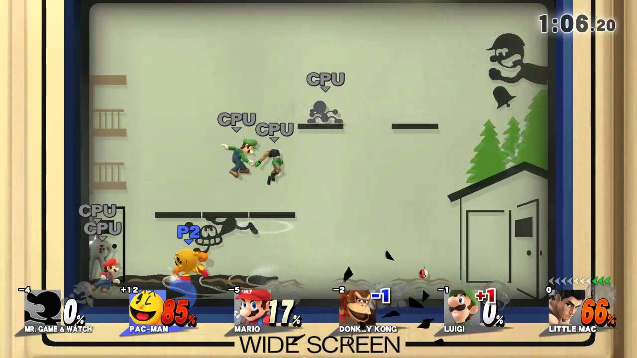 Mr. Game And Watch Vs. PAC-MAN Vs.Mario Vs. Donkey Kong Vs. Luigi Vs ...