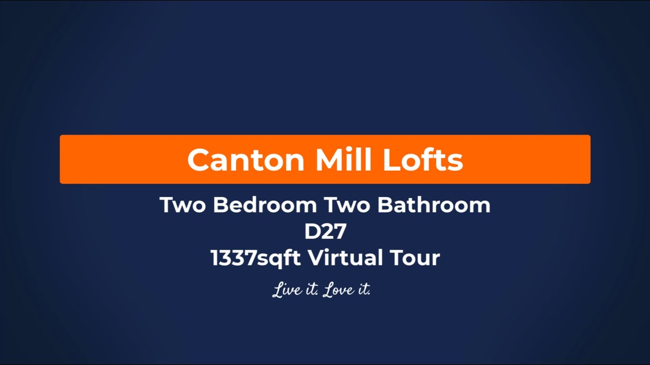 Georgia Apartments Canton Mill Lofts D27 1337qft Virtual Tour - YouTube