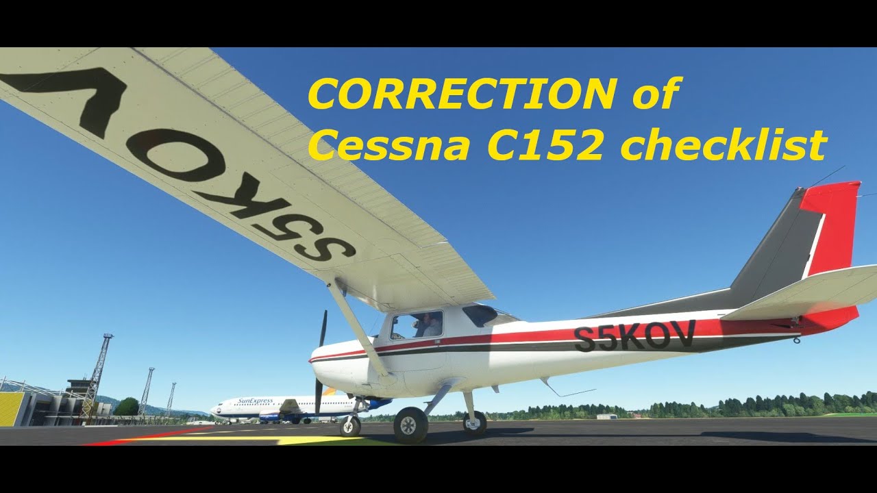 Corrected Checklist overview Cessna C152 - YouTube